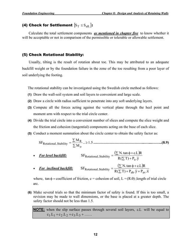 Ch8 retaining-walls | PDF