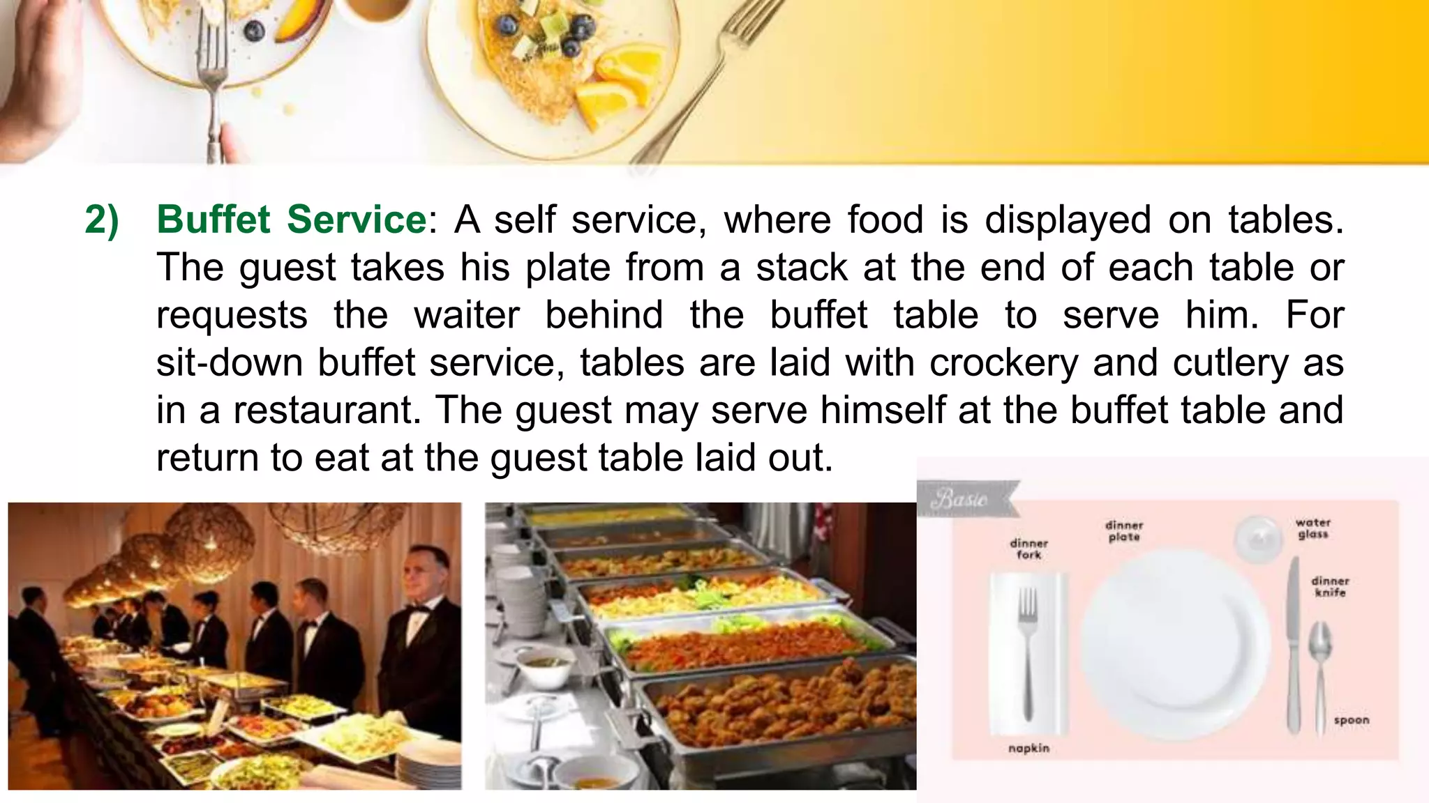FOOD AND BEVERAGE OPERATION: STYLE OF SERVICE | PPTX
