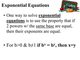 Ch8-2 Solving Exponential Functions | PPTX | Physics | Science