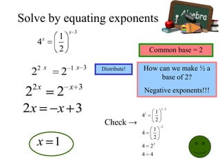 Ch8-2 Solving Exponential Functions | PPTX | Physics | Science
