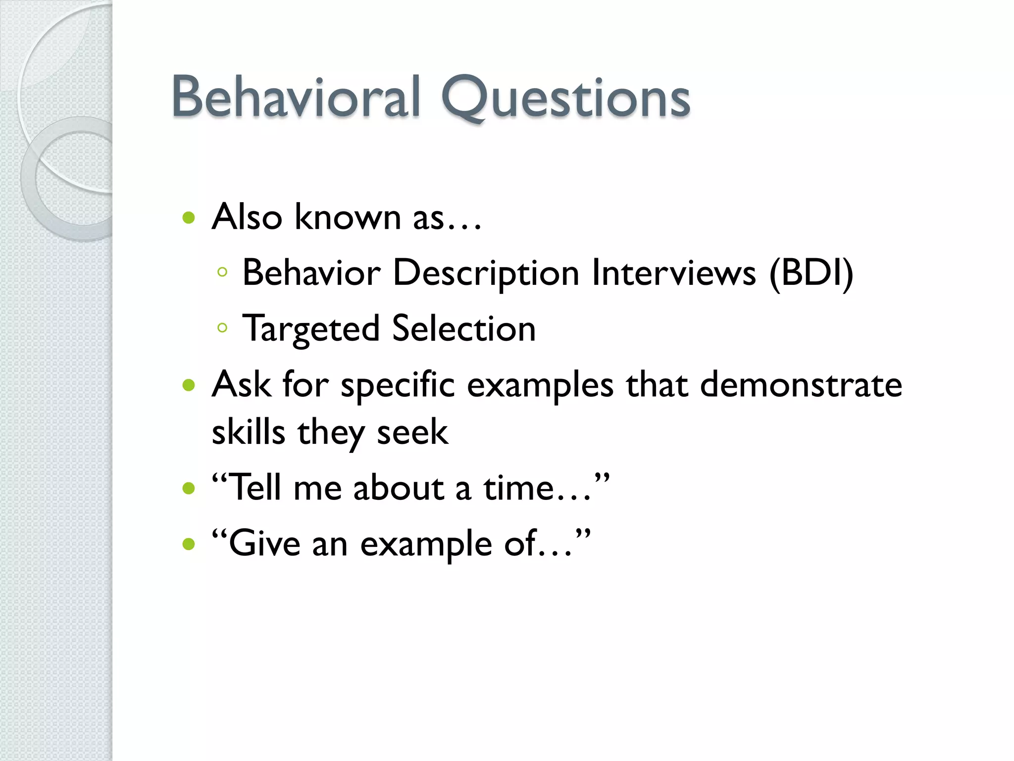 COM 110 Interview questions | PDF