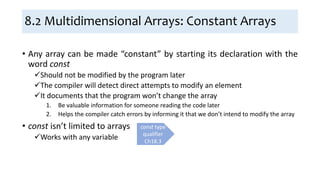 Ch8 Arrays | PPT
