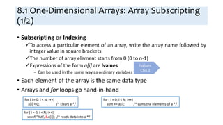 Ch8 Arrays | PPT