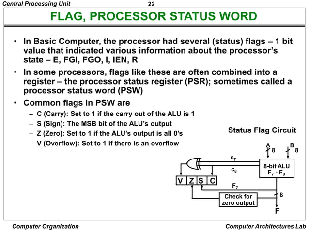 Ch8_CENTRAL PROCESSING UNIT Registers ALU | PPT
