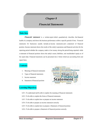 Ch8 Financial Statements | PDF