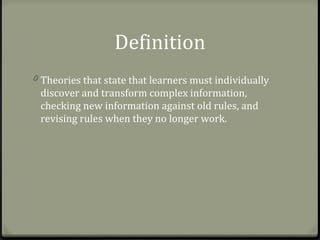 Ch 8 constructivist view | PPT