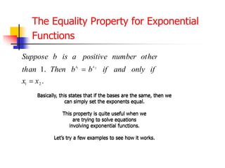 Ch 8 exponential equations and graphing | PPT