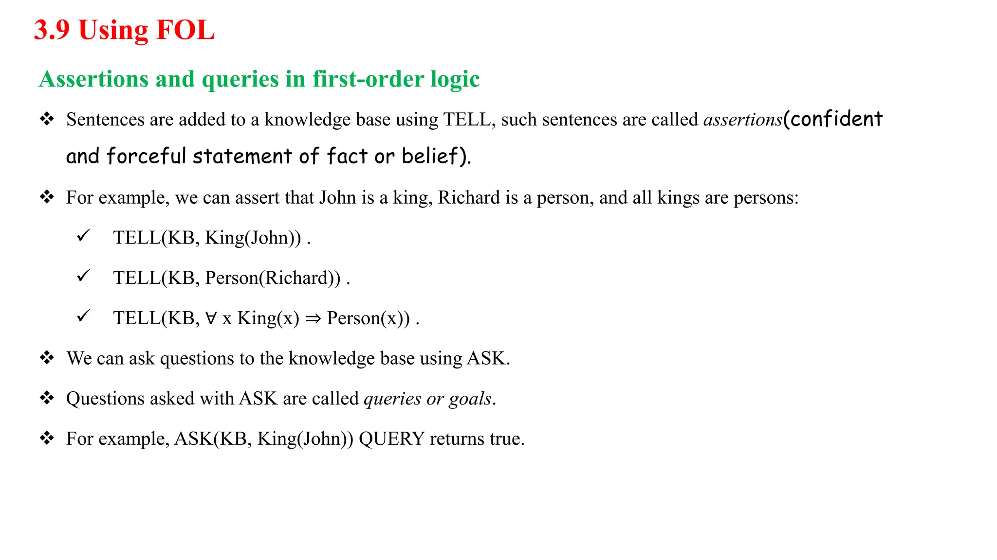 First order logic in artificial Intelligence.pptx