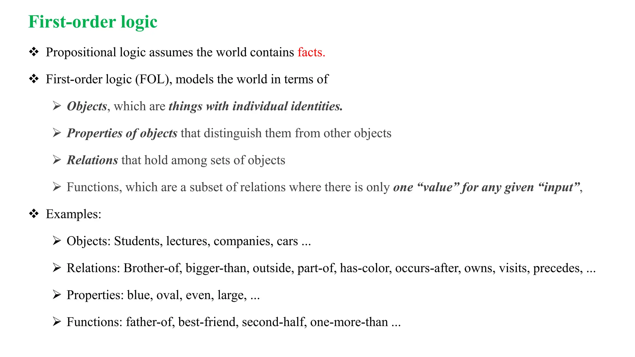 First order logic in artificial Intelligence.pptx
