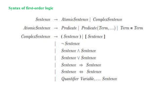 First order logic in artificial Intelligence.pptx