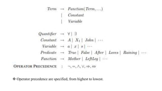 First order logic in artificial Intelligence.pptx