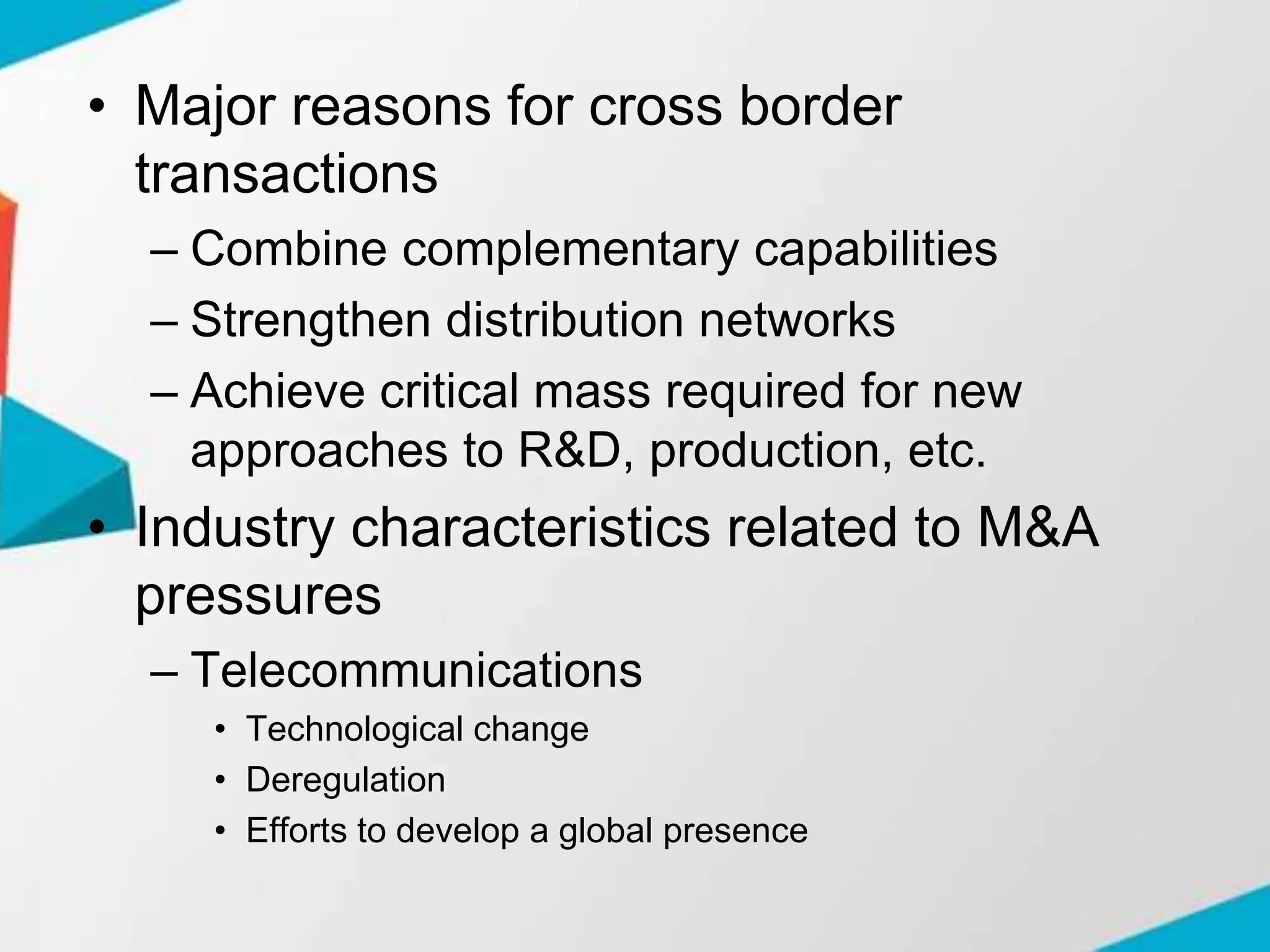 International takeover and restructuring | PPT