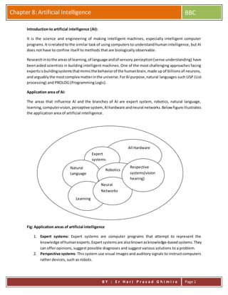 Introduction to artificial intelligence | DOCX