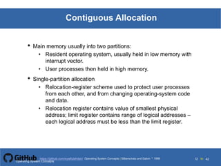 Ch8 main memory | PDF | Operating Systems | Computer Software and Applications
