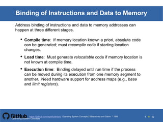 Ch8 main memory | PDF | Operating Systems | Computer Software and Applications