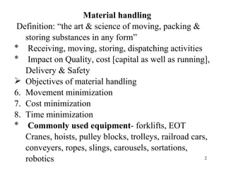 Ch 8 material handling | PPT