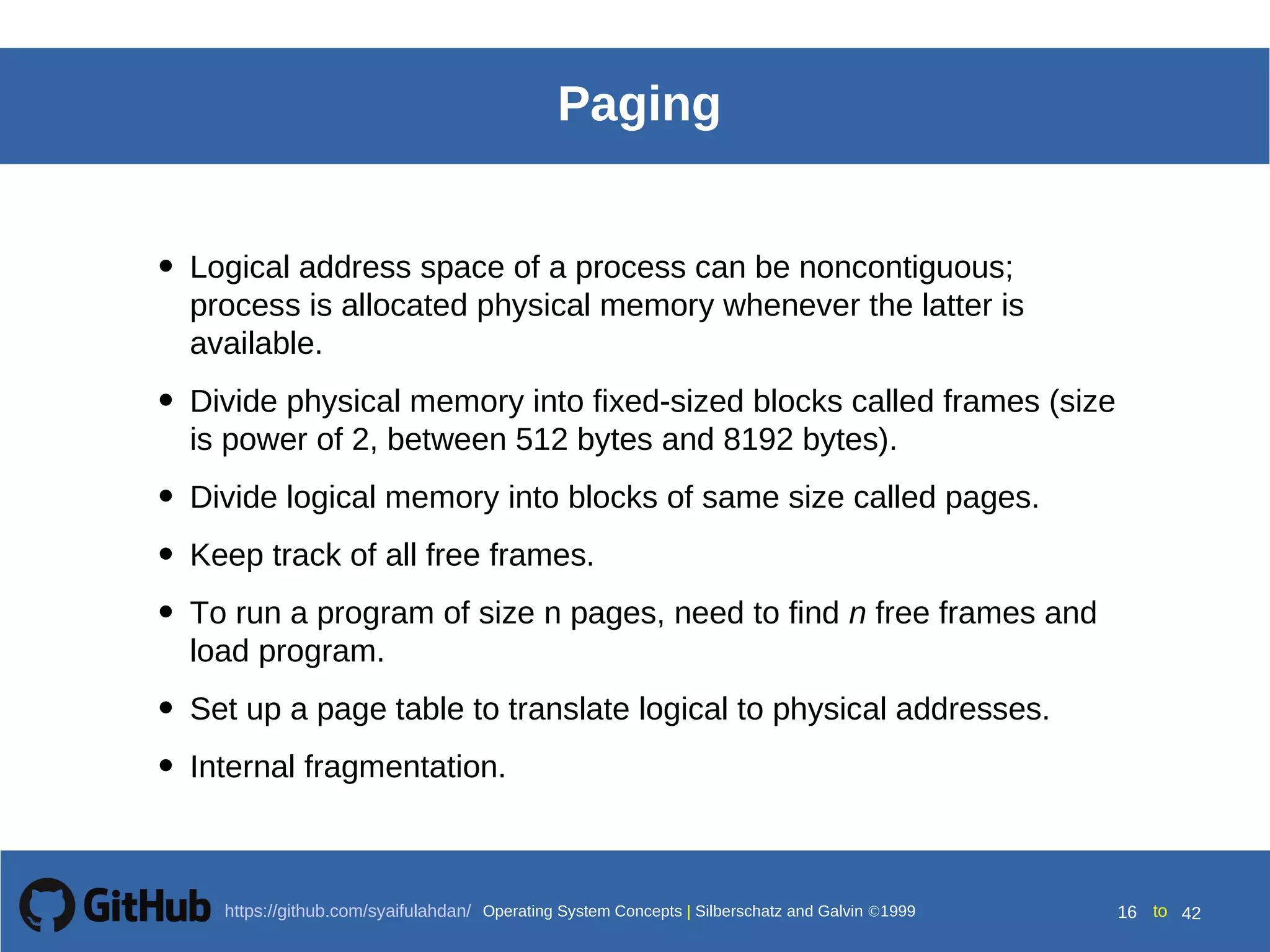 Operating System-Ch8 memory management | PDF