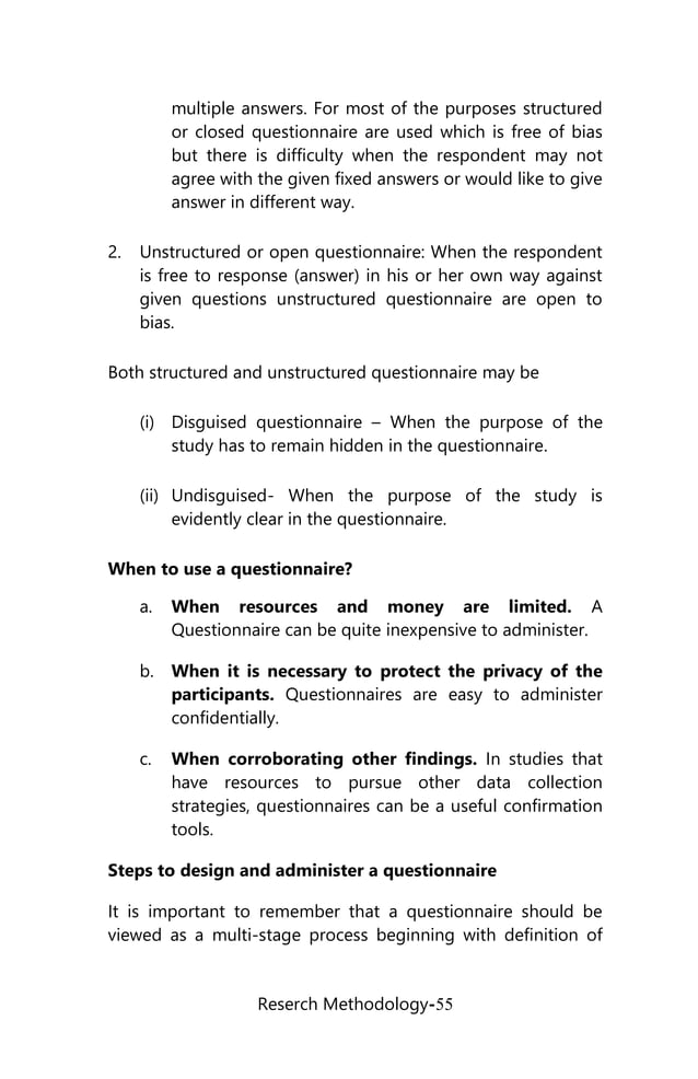 Questionnaire Design | DOC