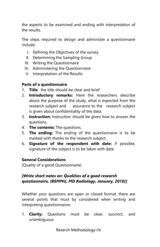 Questionnaire Design | DOC