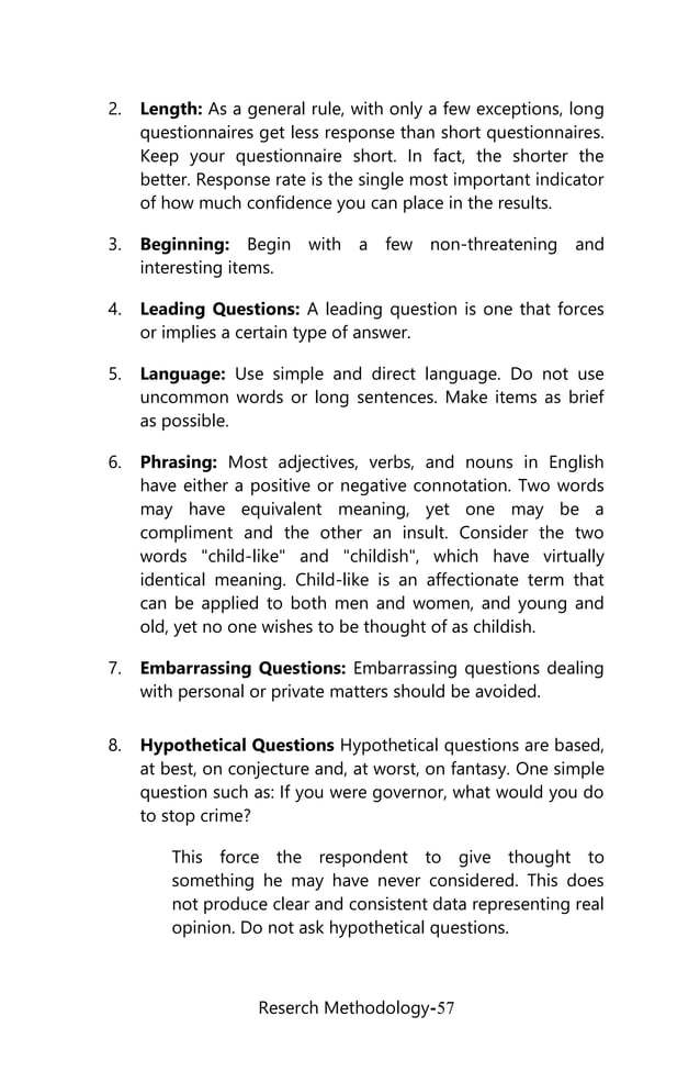 Questionnaire Design | DOC