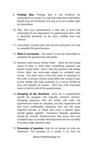 Questionnaire Design | DOC