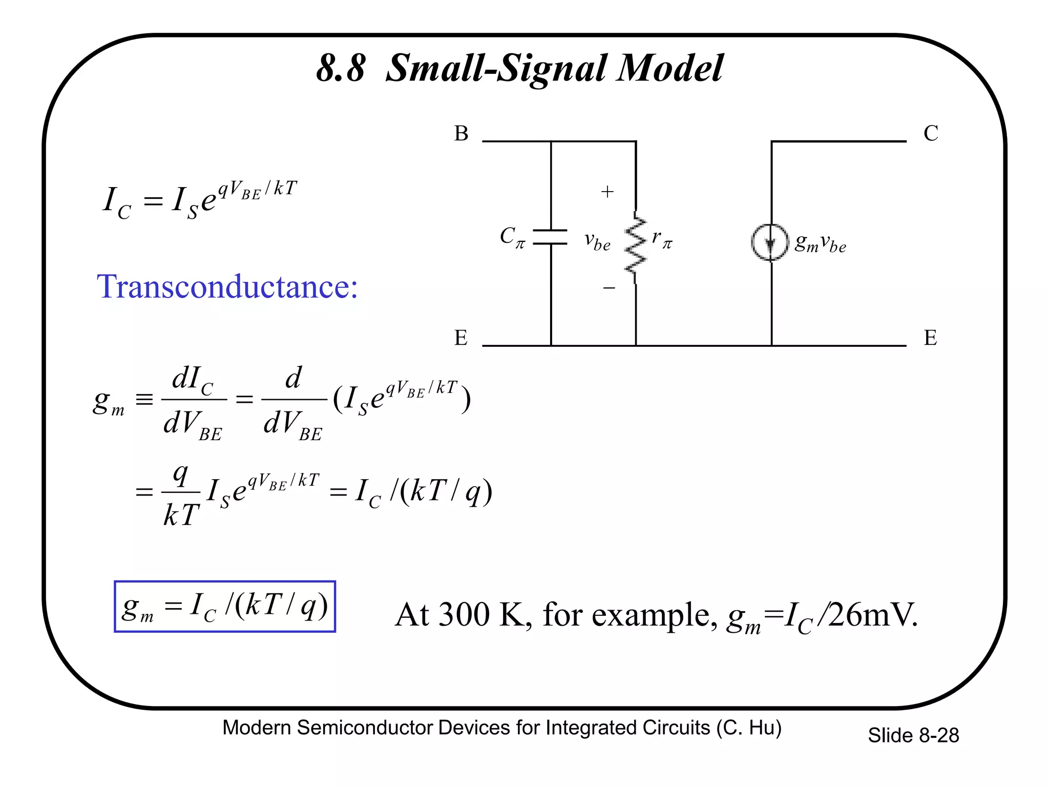 Ch8 lecture slides Chenming Hu Device for IC | PPT