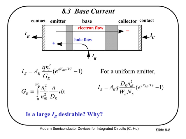 Ch8 lecture slides Chenming Hu Device for IC | PPT | Physics | Science