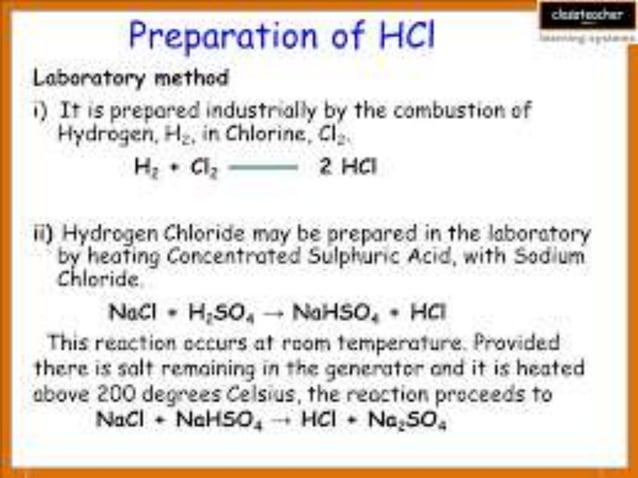 Ch8 study of compounds hydrogen chloride | PPTX