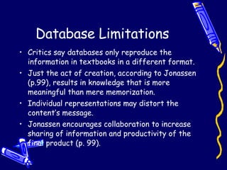 Chapter 9 : Modeling With Databases | PPT | Databases | Computer ...