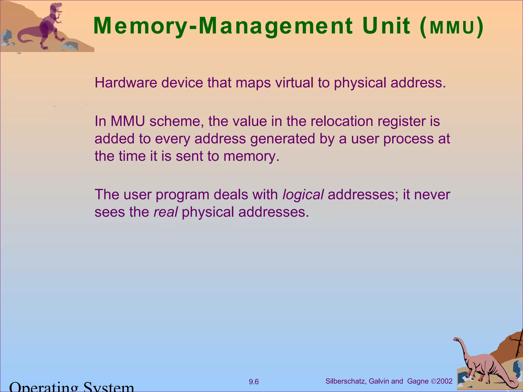 Galvin-operating System(Ch9) | PPT