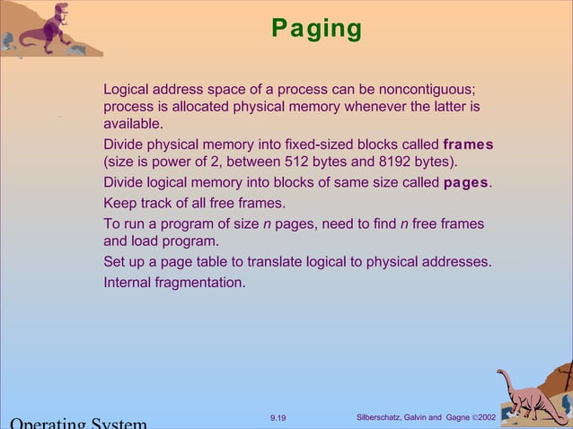 Galvin-operating System(Ch9) | PPT