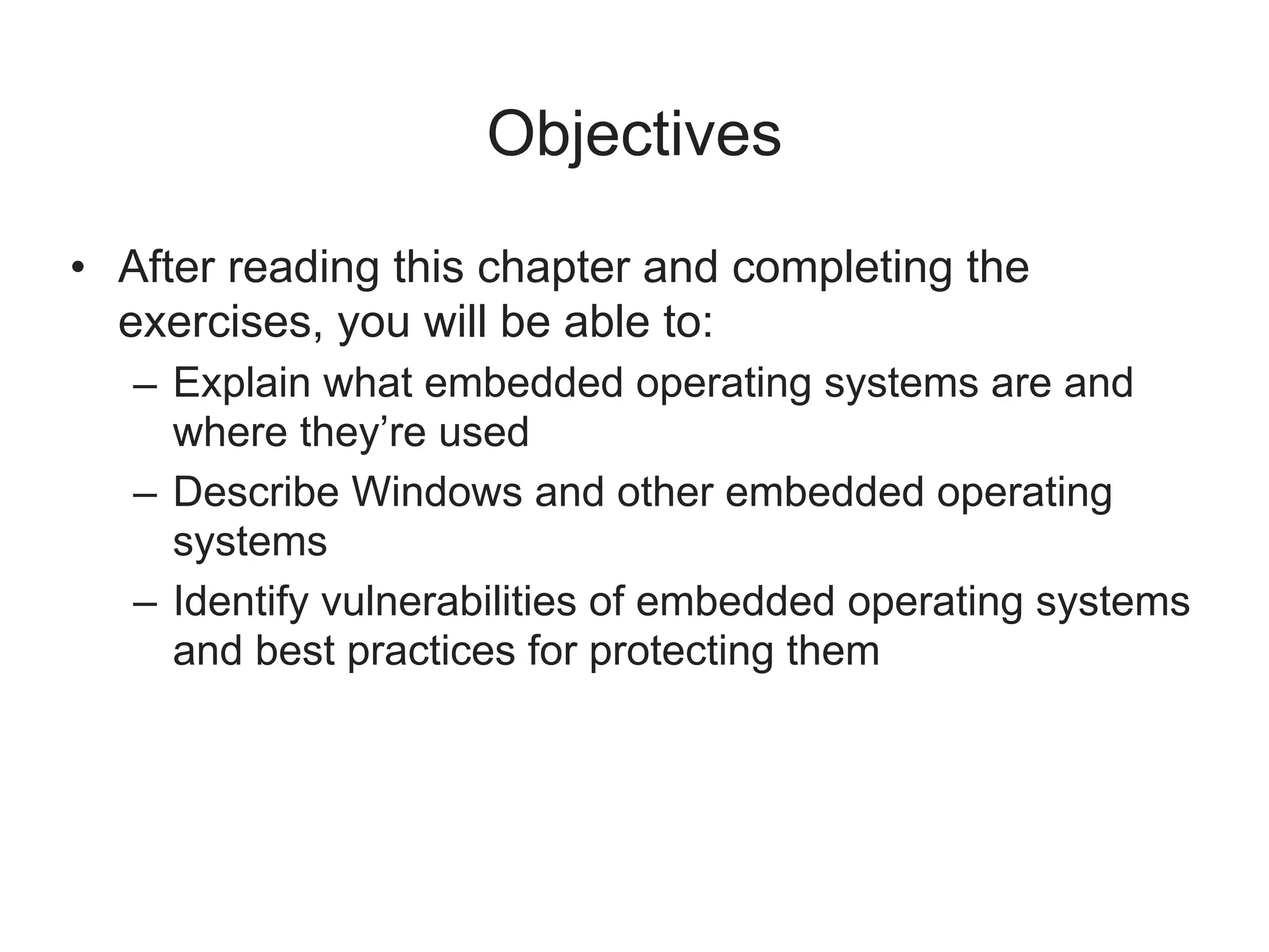 CNIT 123: Ch 9: Embedded Operating Systems: The Hidden Threat | PDF ...