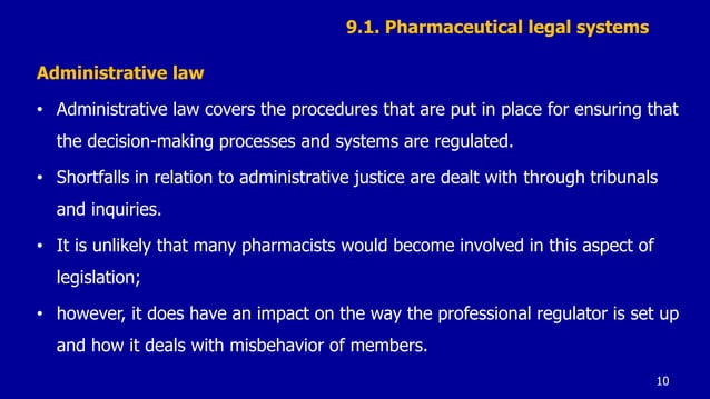 Ch 9. pharmaceutical laws and regulations | PPT