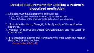 Ch 9. pharmaceutical laws and regulations | PPTX