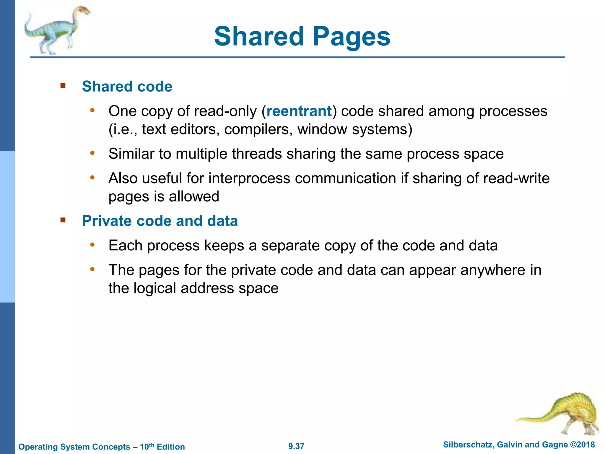 Chapter 9 Operating Systems silberschatz | PPTX