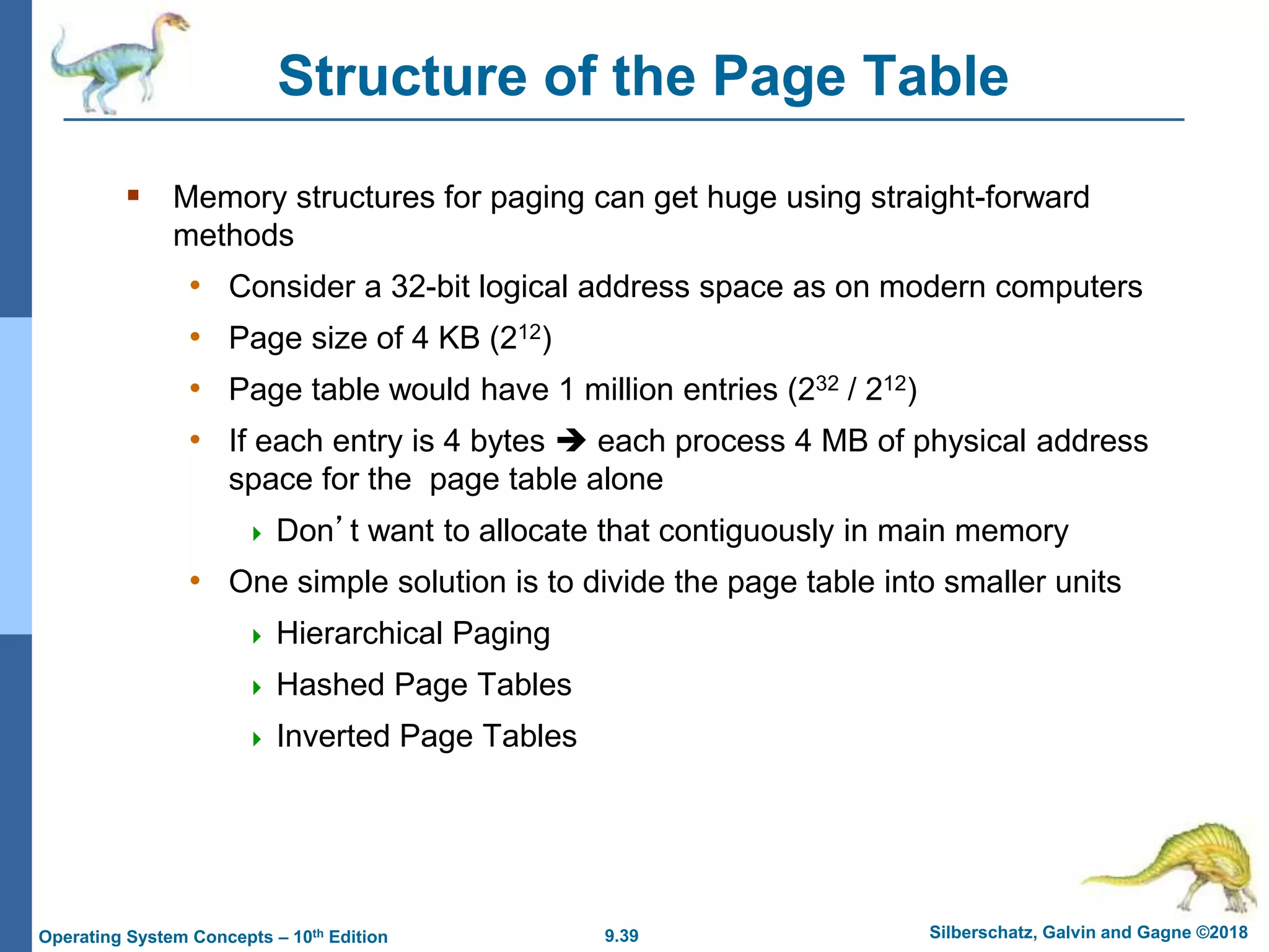 Chapter 9 Operating Systems silberschatz | PPTX