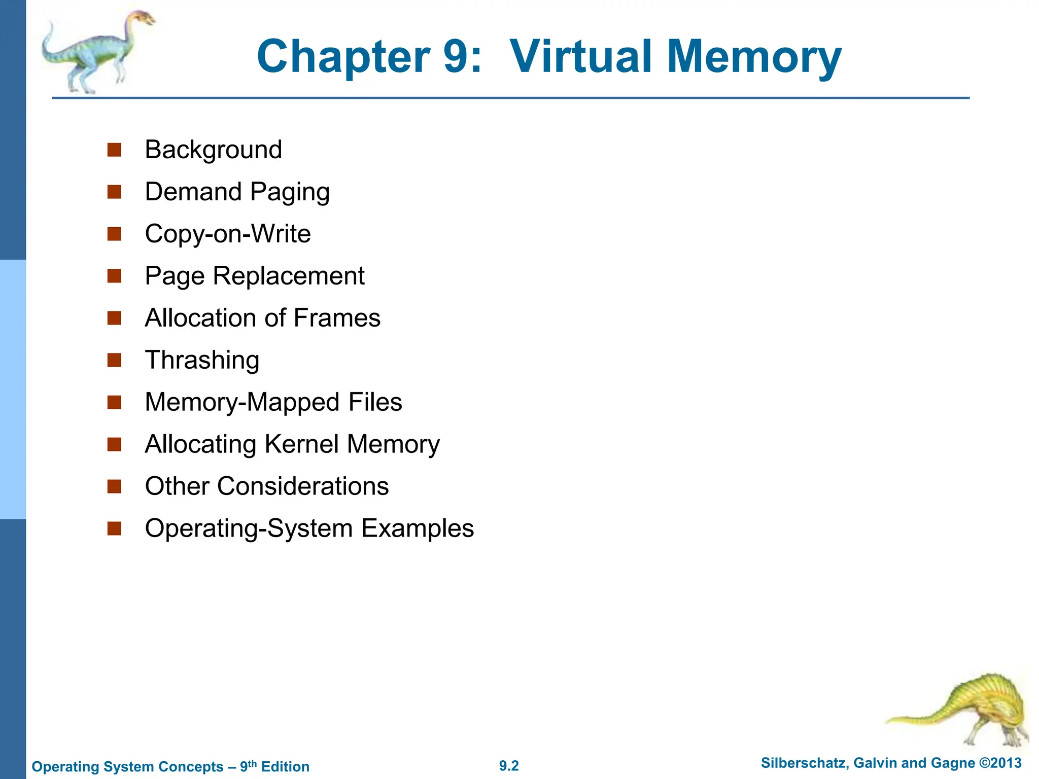 Operating System chapter 9 (Virtual Memory) | PPT