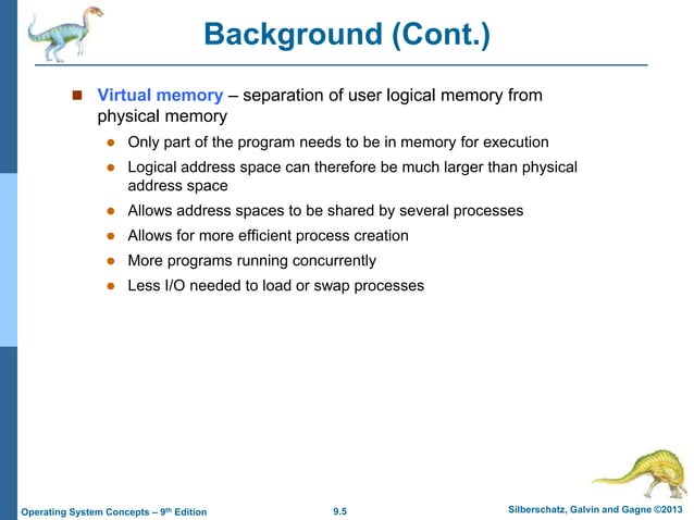 Operating System chapter 9 (Virtual Memory) | PPT
