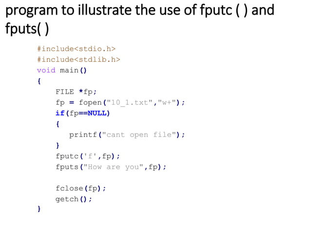 file management in c language | PPTX | Operating Systems | Computer Software and Applications