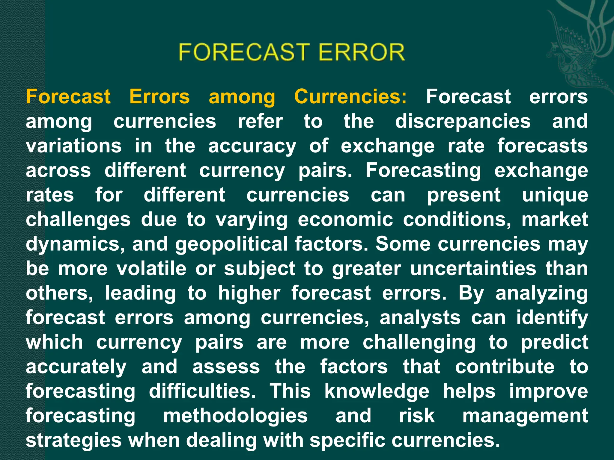 CH 9 - FORECASTING EXCHANGE RATES. .pptx