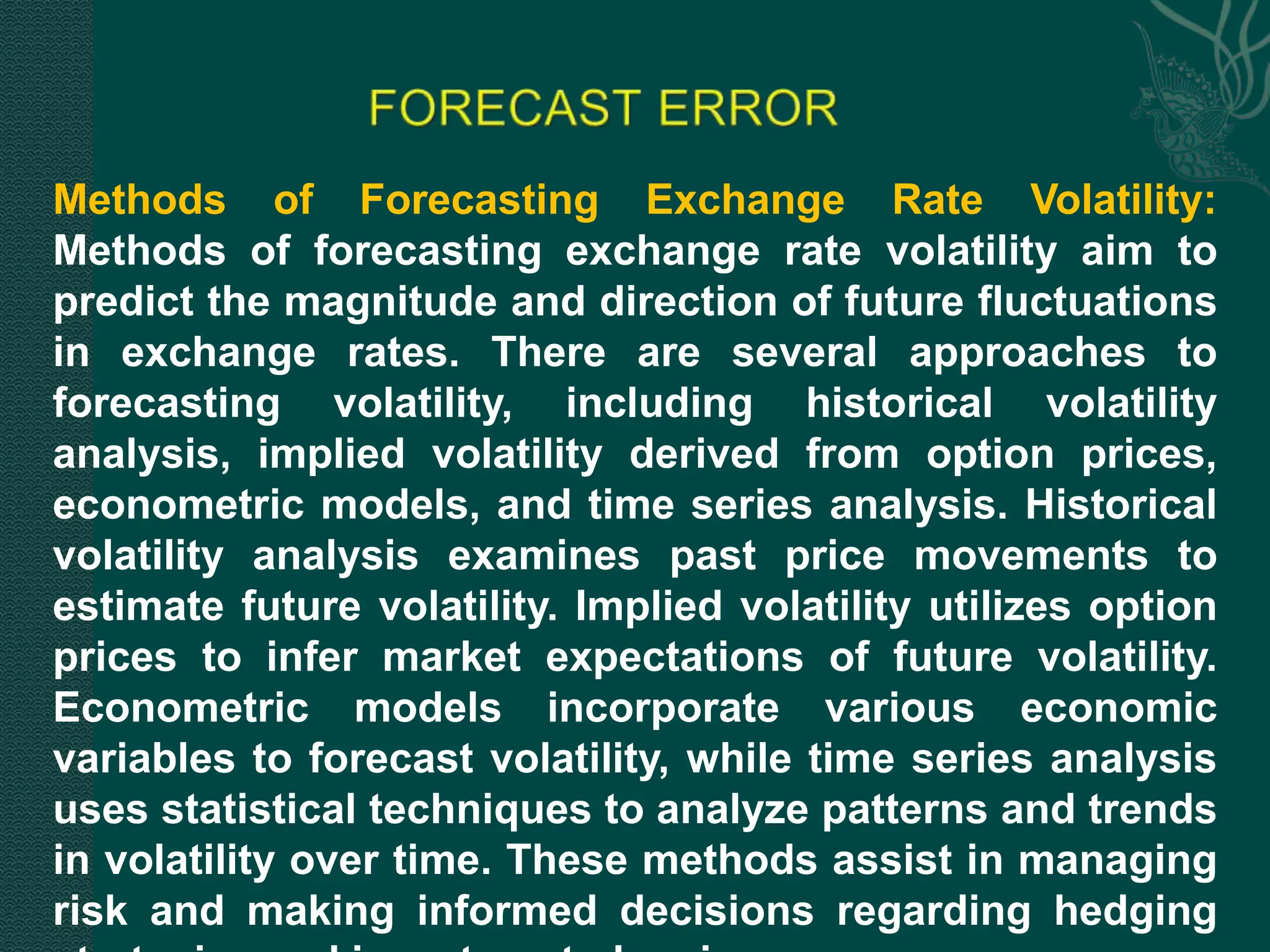 CH 9 - FORECASTING EXCHANGE RATES. .pptx