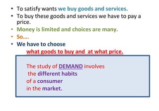 NIOS std X Economics Ch 9 Demand | PPT