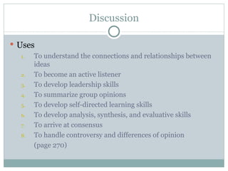 Discussion Strategy | PPT | Education