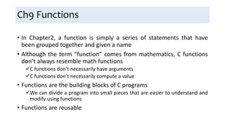 Ch9 Functions | PPTX