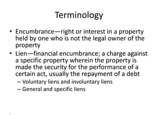 Ch 9 instruments of real estate finance | PPTX