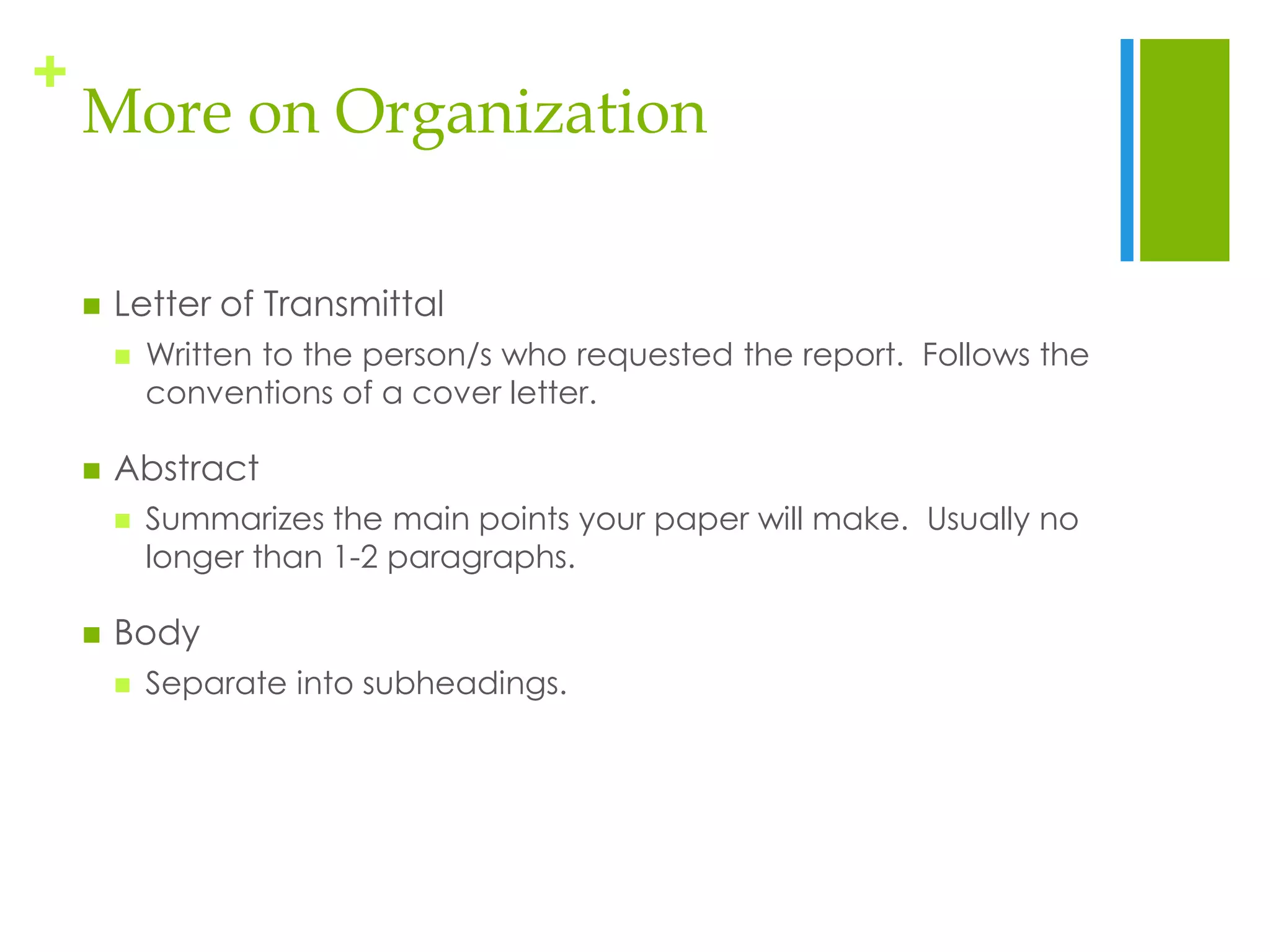 Chapter 9 Long Reports | PPTX