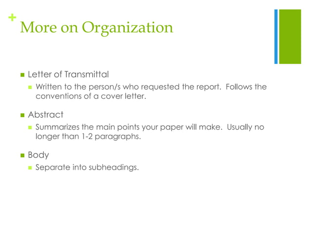 Chapter 9 Long Reports | PPT
