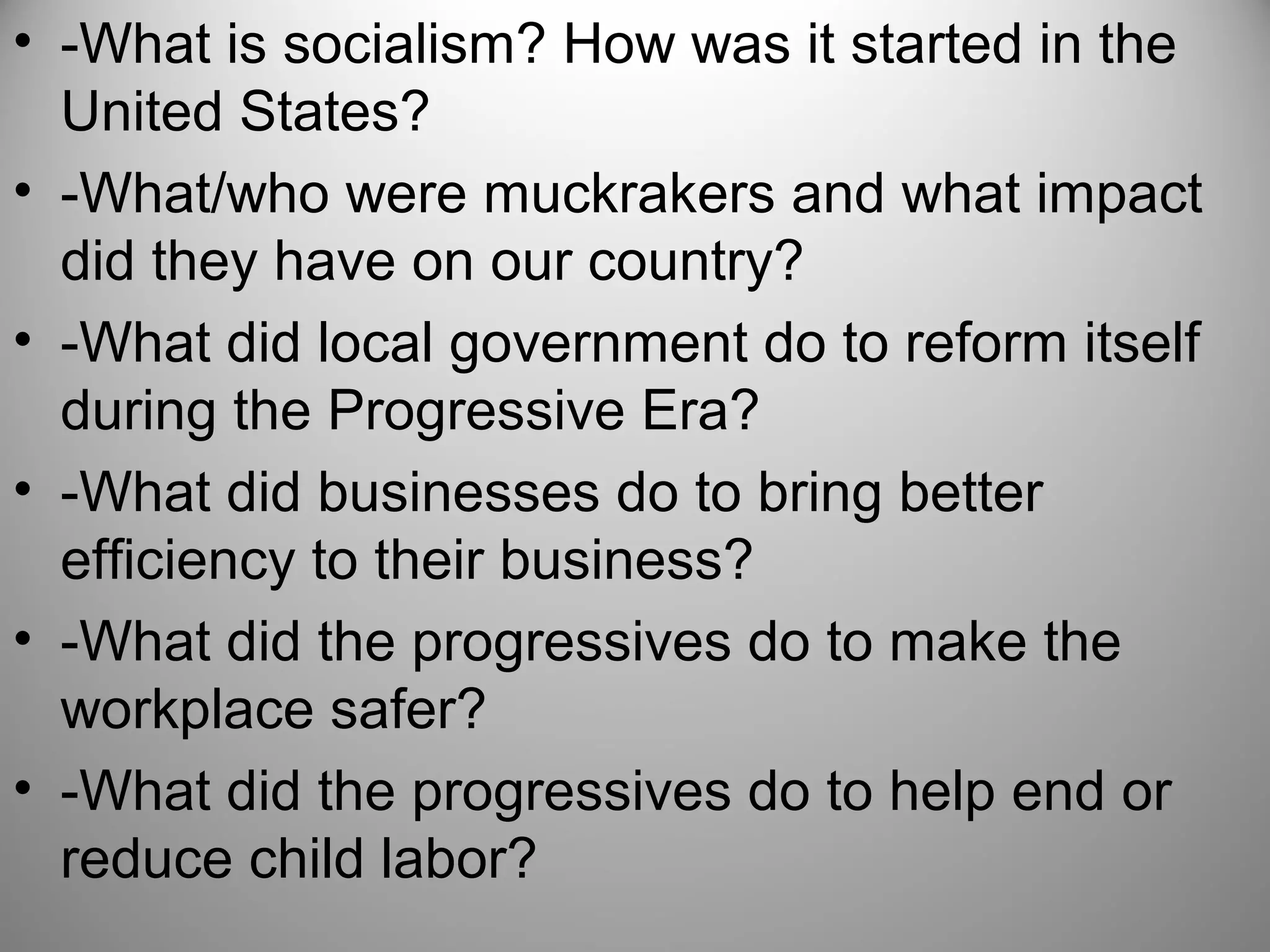 The Progressive Era | PPT