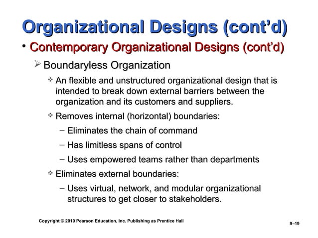 Ch 9 organizational structure and design | PPT