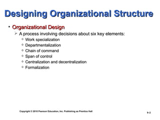 Ch 9 organizational structure and design | PPT